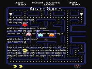 Games designe arcade | PPT