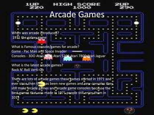 Games designe arcade | PPT