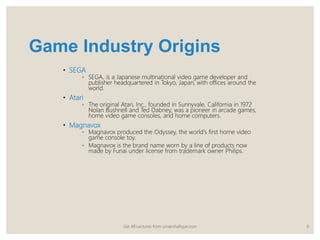 Computer Games Development Chapter 1 | PPTX