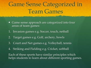 Game sense Approach for PDHPE | PPTX