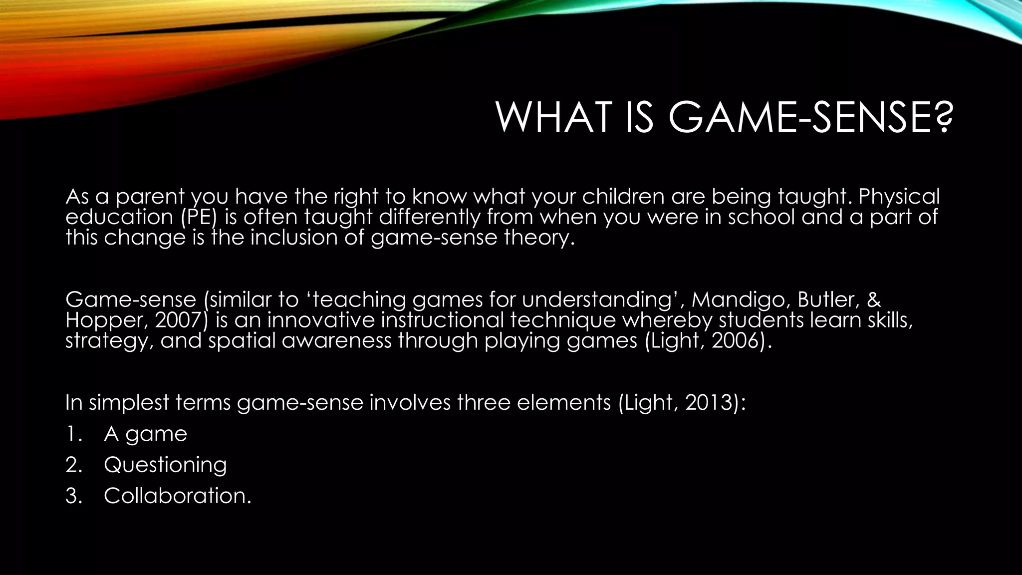 Game sense | PPT