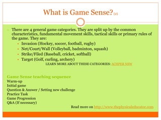 Game sense in Physical Education | PPTX