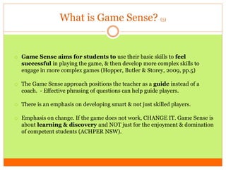 Game sense in Physical Education | PPTX