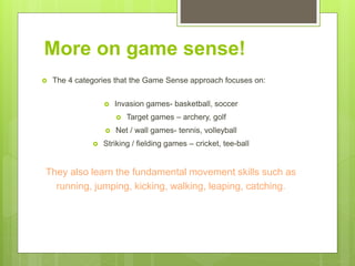 Game sense approach | PPT