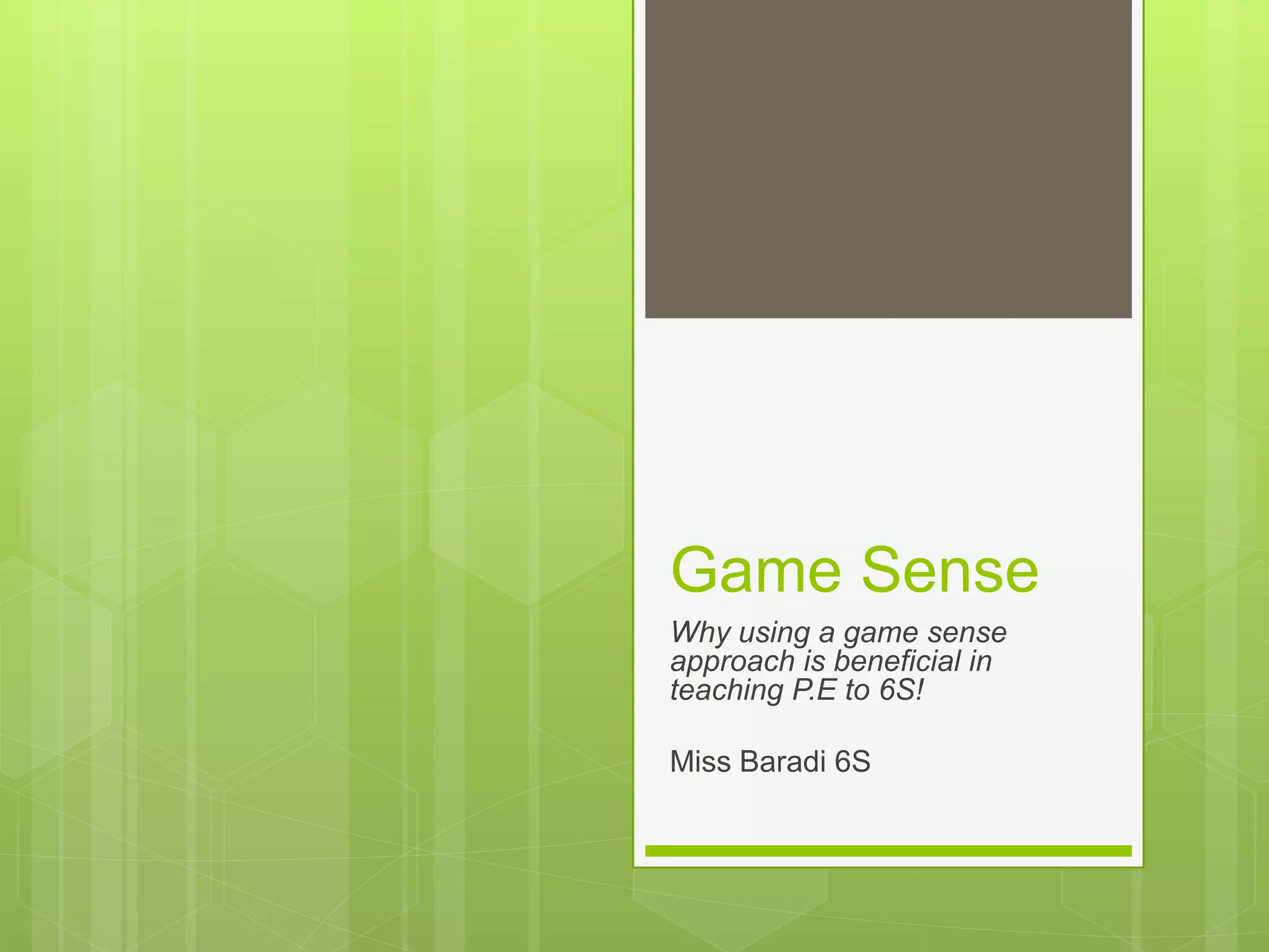 Game sense | PPT