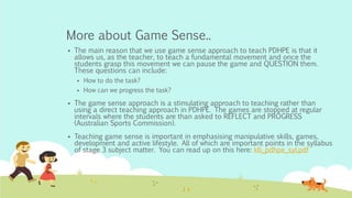 Game sense approach | PPTX