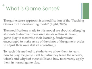 Game sense approach | PPTX | Educational Video Games | Video Game Genres