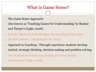 Game Sense Approach | PPTX
