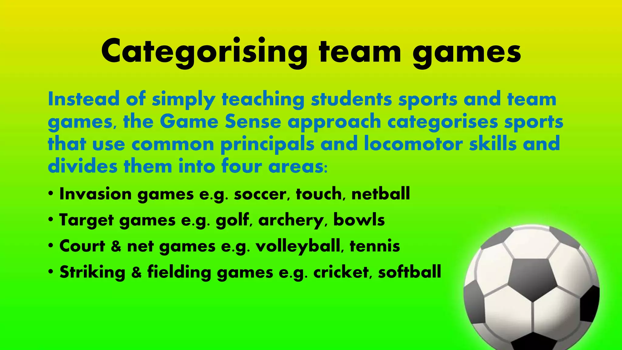 Game Sense approach | PPTX