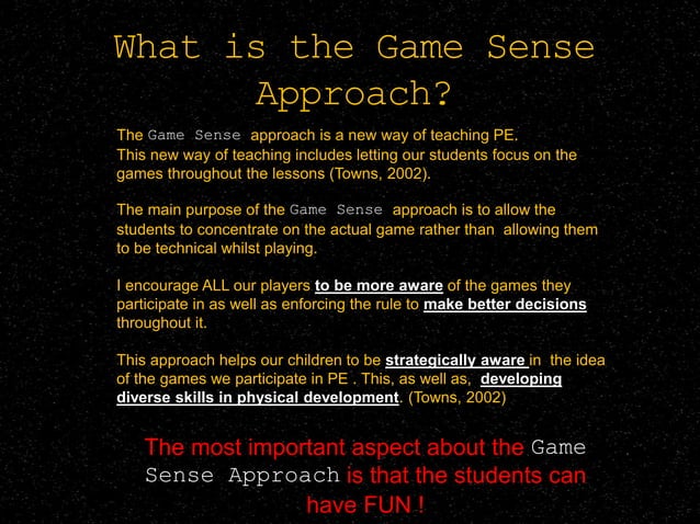 Game sense approach | PPT