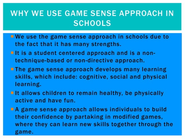 Game sense approach pdhpe | PPT