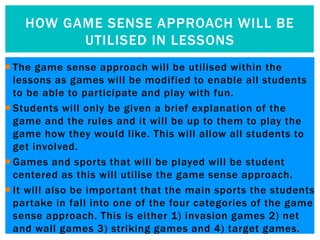 Game sense approach pdhpe | PPTX