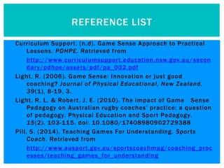 Game sense approach pdhpe | PPTX