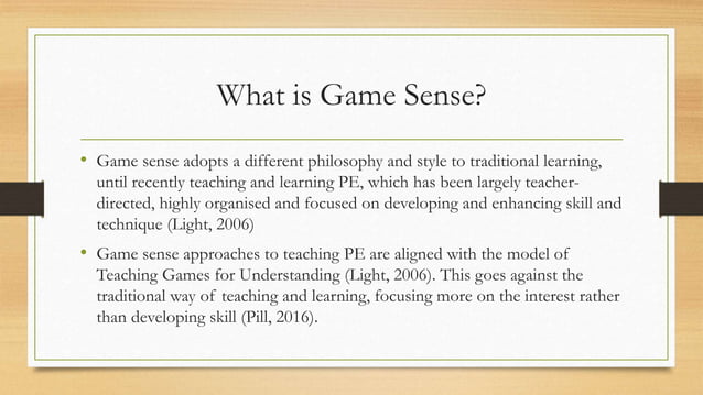 Game Sense Approach to Learning PE Powerpoint | PPT