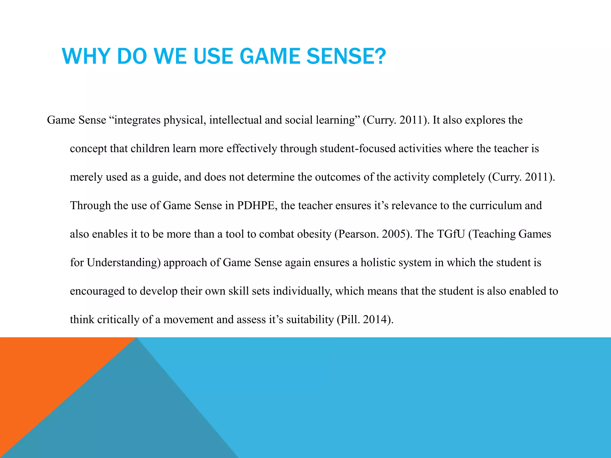 Game sense ppt | PPT