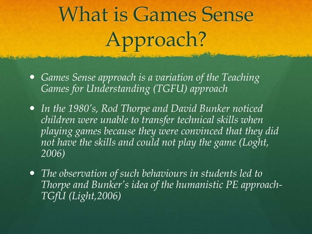 Game Sense Approach Presentation | PPTX | Educational Video Games ...