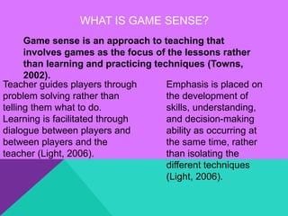 Game Sense | PPT