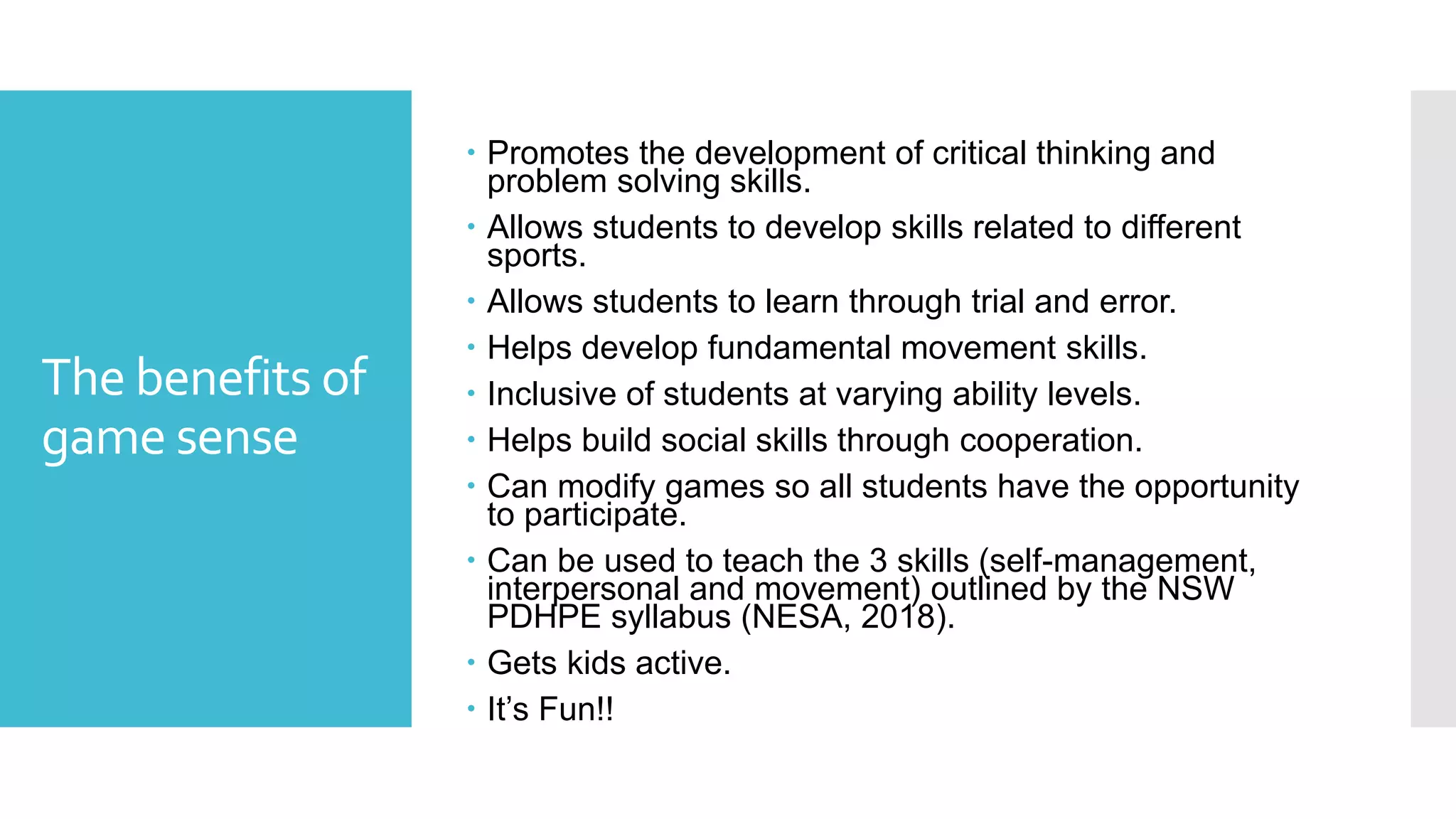 Game sense presentation | PPT