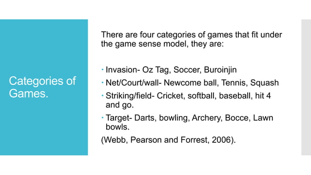 Game sense presentation | PPT