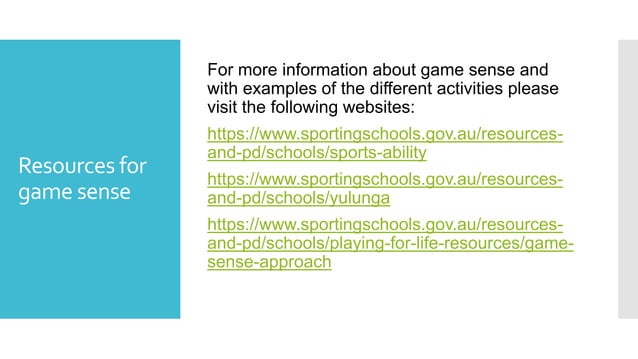 Game sense presentation | PPT