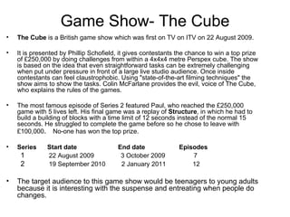 Game Show's | PPT