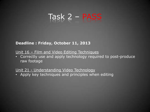 BTEC Y1 - Game Show Brief Overview | PPT