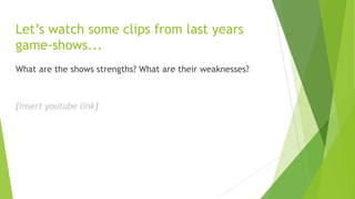 Gameshow planning | PPT