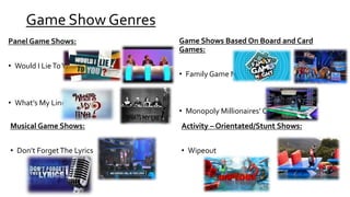 Game shows presented | PPTX