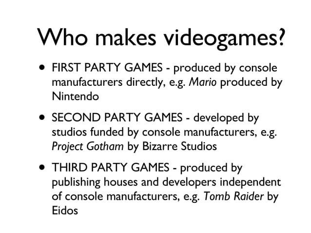 Video Games Industry Overview | PPT