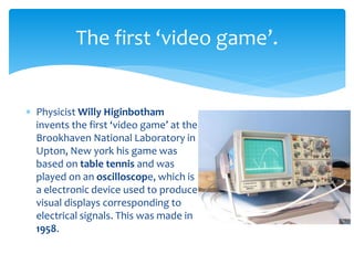 Games industry timeline | PPTX