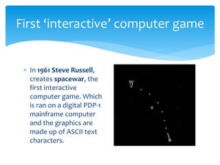 Games industry timeline | PPTX