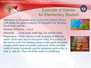 Games in language learning | PPTX