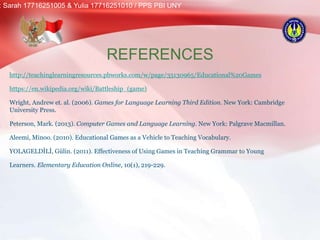 Games in language learning | PPTX