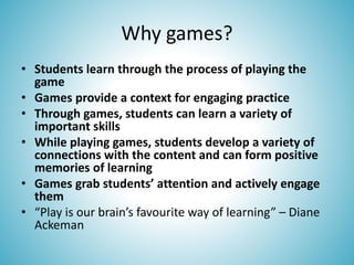 Games in the history classroom HTAV 2018 | PPT
