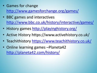 Games in the history classroom HTAV 2018 | PPTX