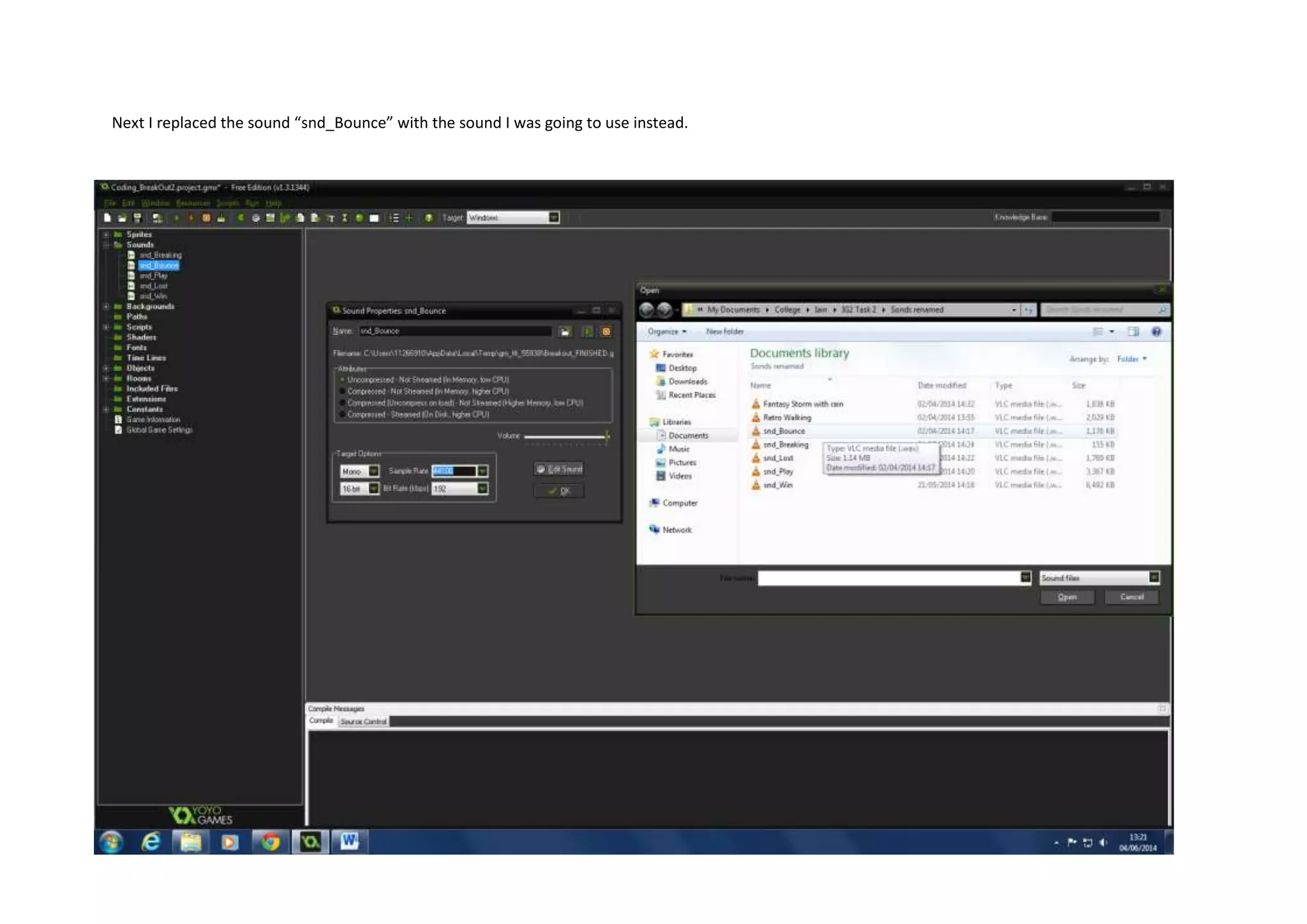 Game sounds annotations | DOCX