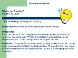 Games presentation(2) | PPT