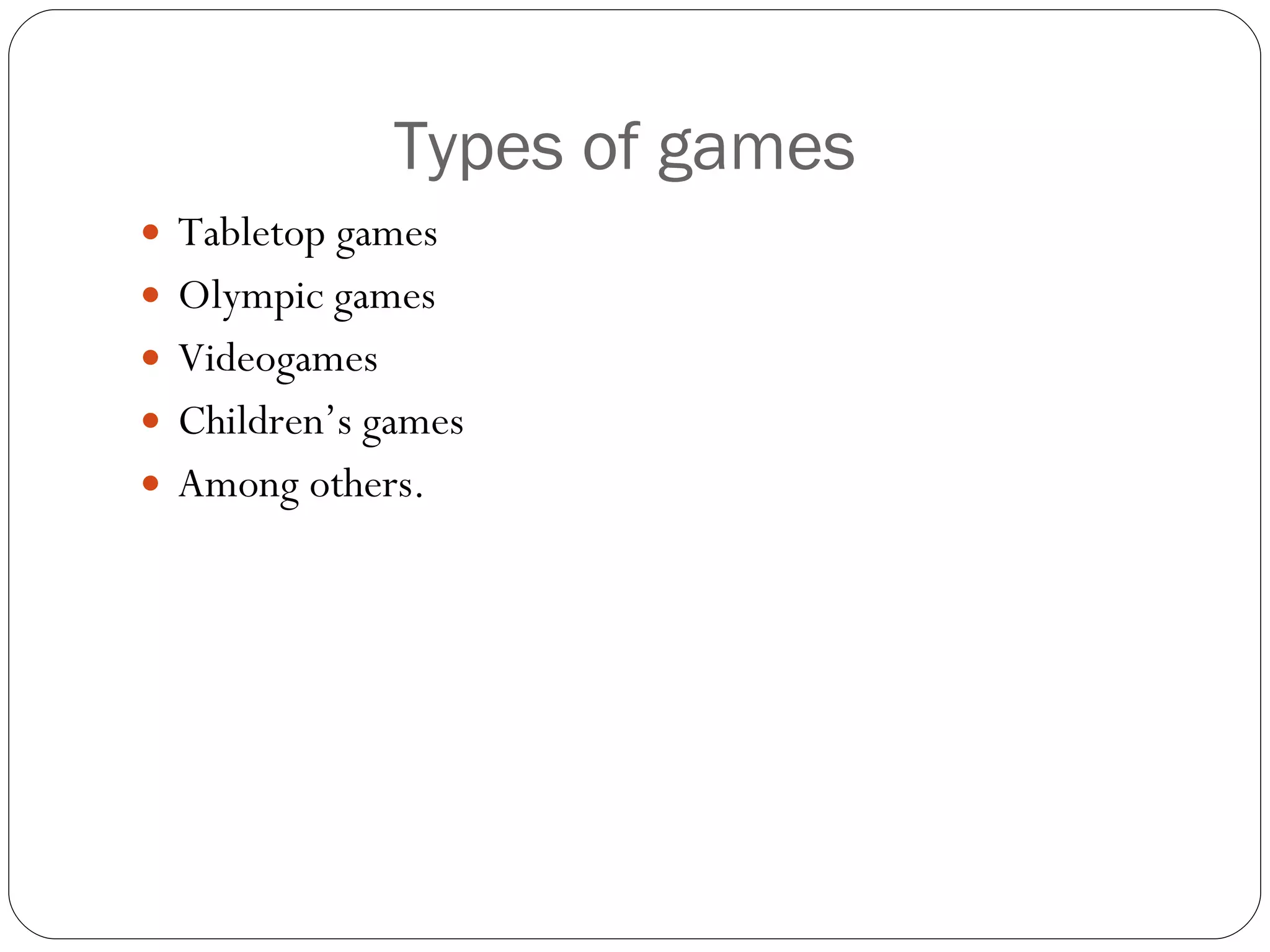 types of games | PPT