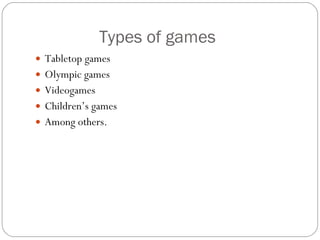 types of games | PPT