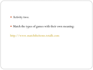 types of games | PPT