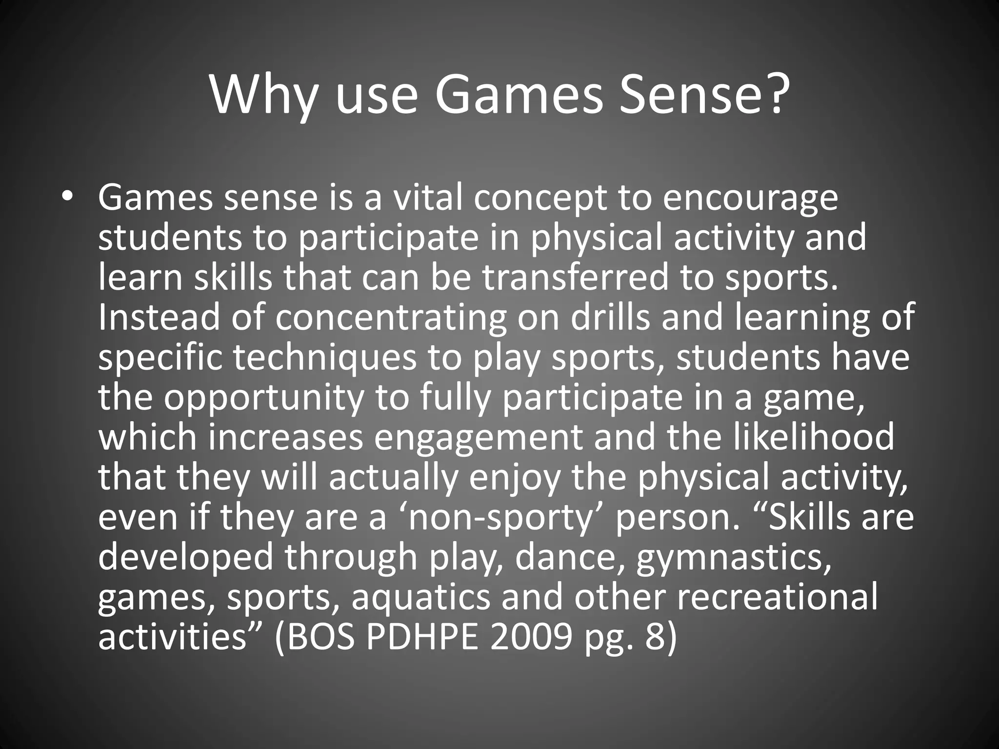 Games sense | PPT