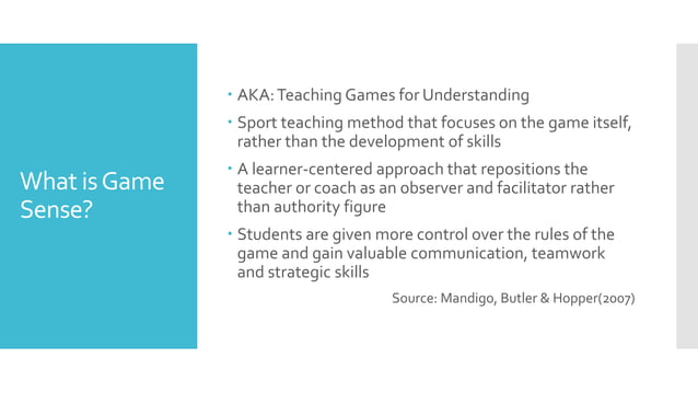 Game sense | PPT
