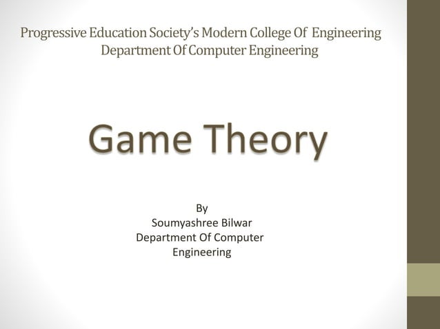 Game theory | PPT