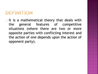 Game theory | PPTX