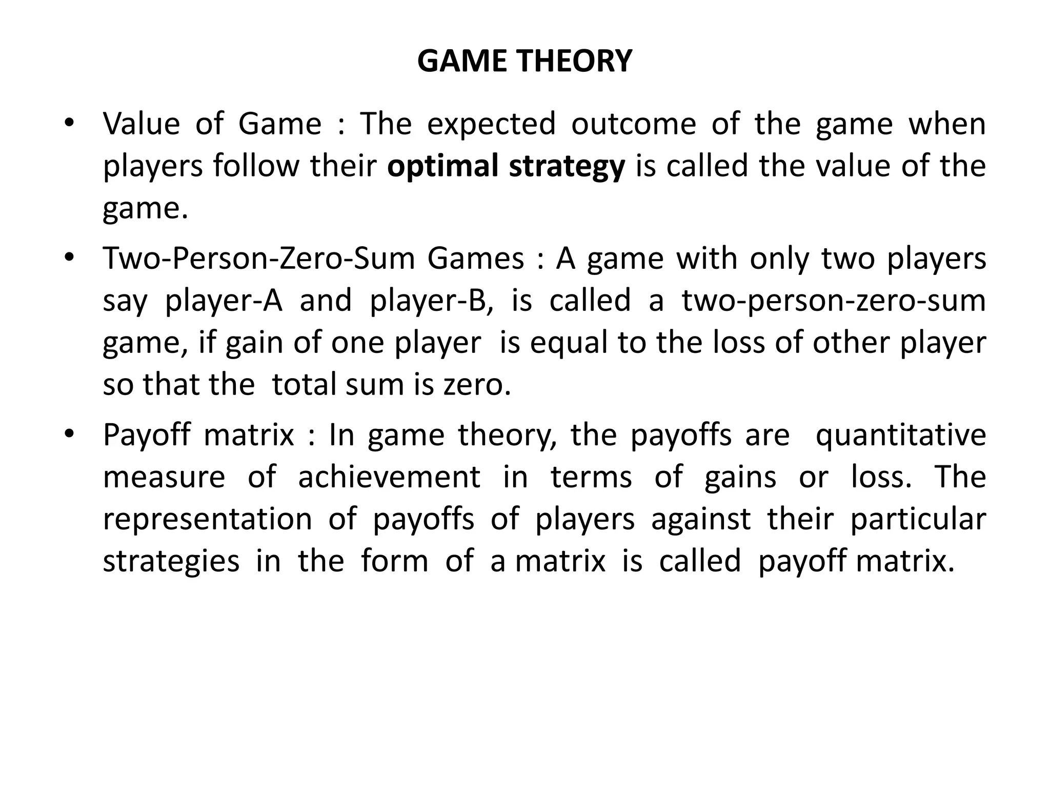 Game theory | PPTX