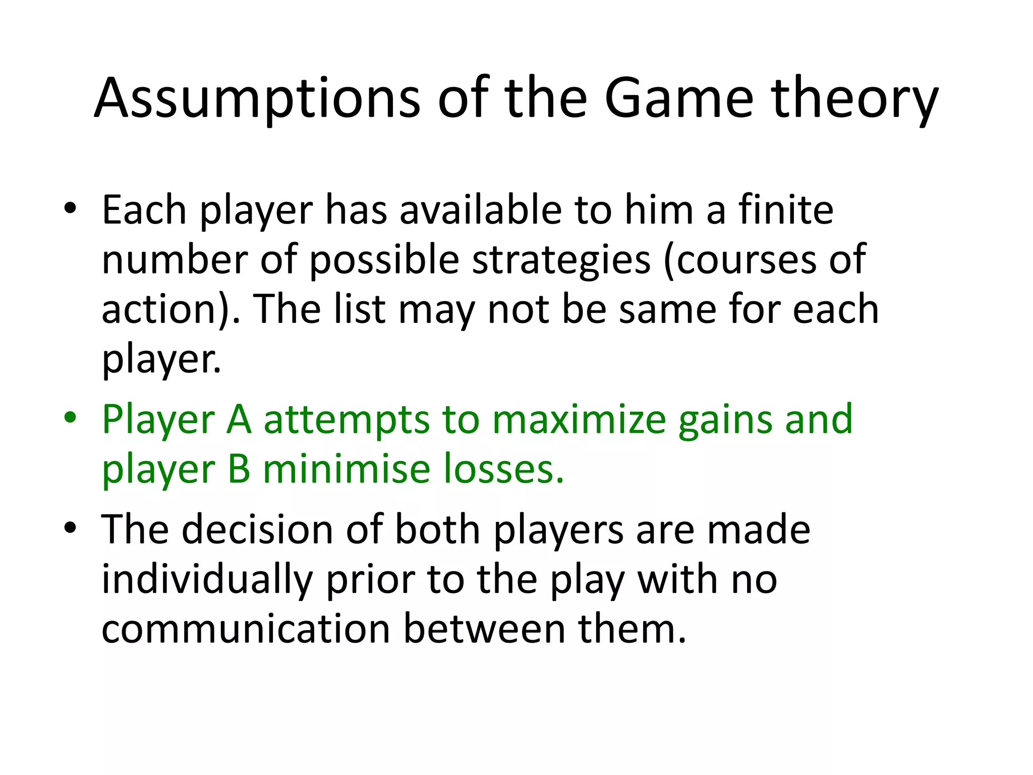 Game theory | PPTX
