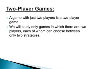 Game theory | PPTX