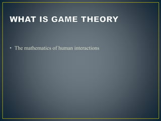 Game theory | PPTX