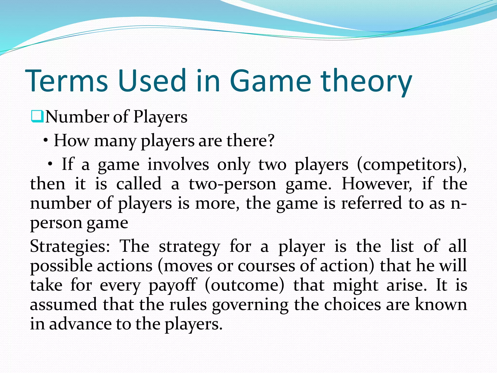 Game theory | PPT