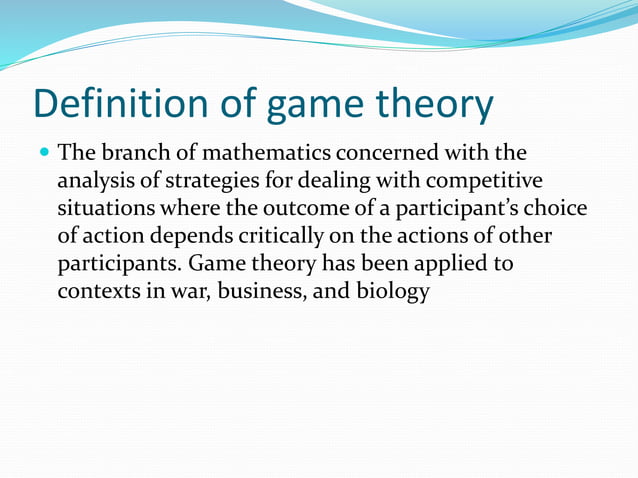 Game theory | PPT